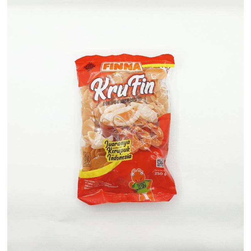 Jual Kerupuk Krufin Finna rasa udang, rasa Bawang 250gram | Shopee ...