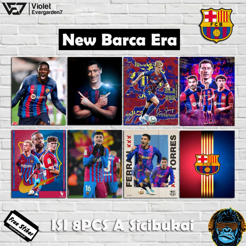 Jual POSTER FOOTBALL BARCELONA/ HIASAN DINDING TRENDY +FREE STIKER ...