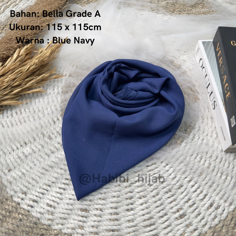 Jual Bella Square Polycotton 115 X 115 Jahit Tepi Kecil Premium 78 Warna Hijab Segi Empat ...