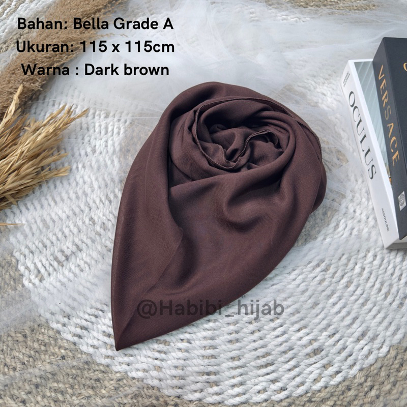 Jual Bella Square Polycotton 115 X 115 Jahit Tepi Kecil Premium 78 Warna Hijab Segi Empat ...