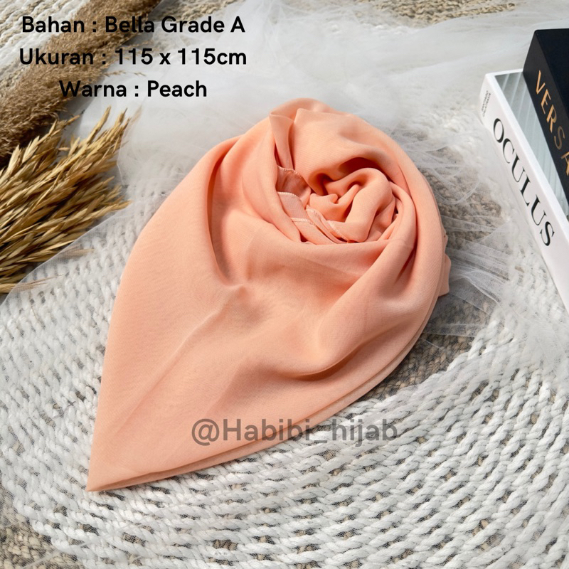 Jual Bella Square Polycotton 115 X 115 Jahit Tepi Kecil Premium 78 Warna Hijab Segi Empat ...