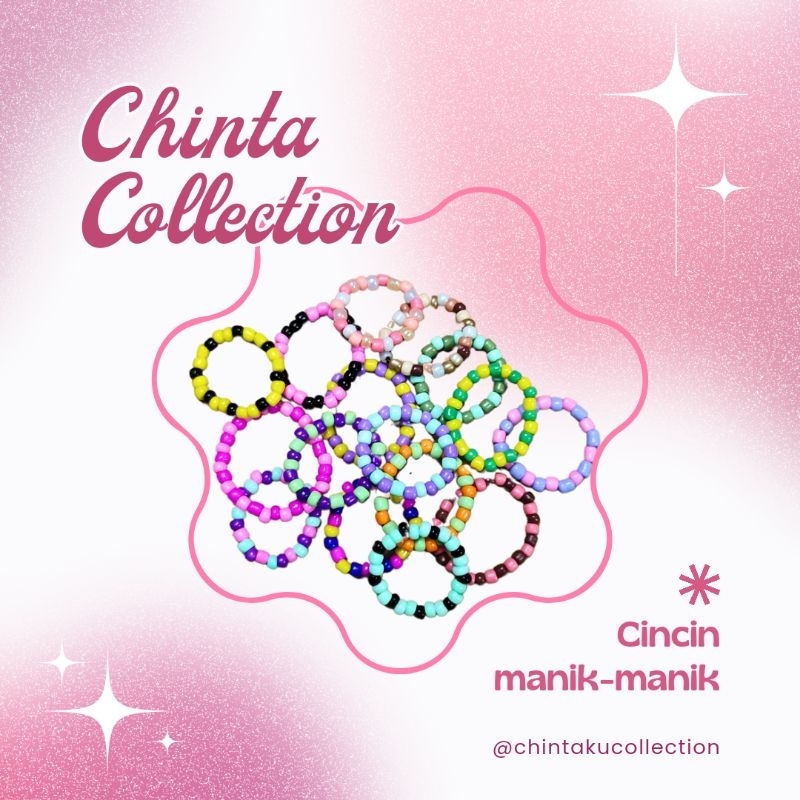 Jual Cincin manik-manik warna-warni || Random dan bisa custom || harga ...