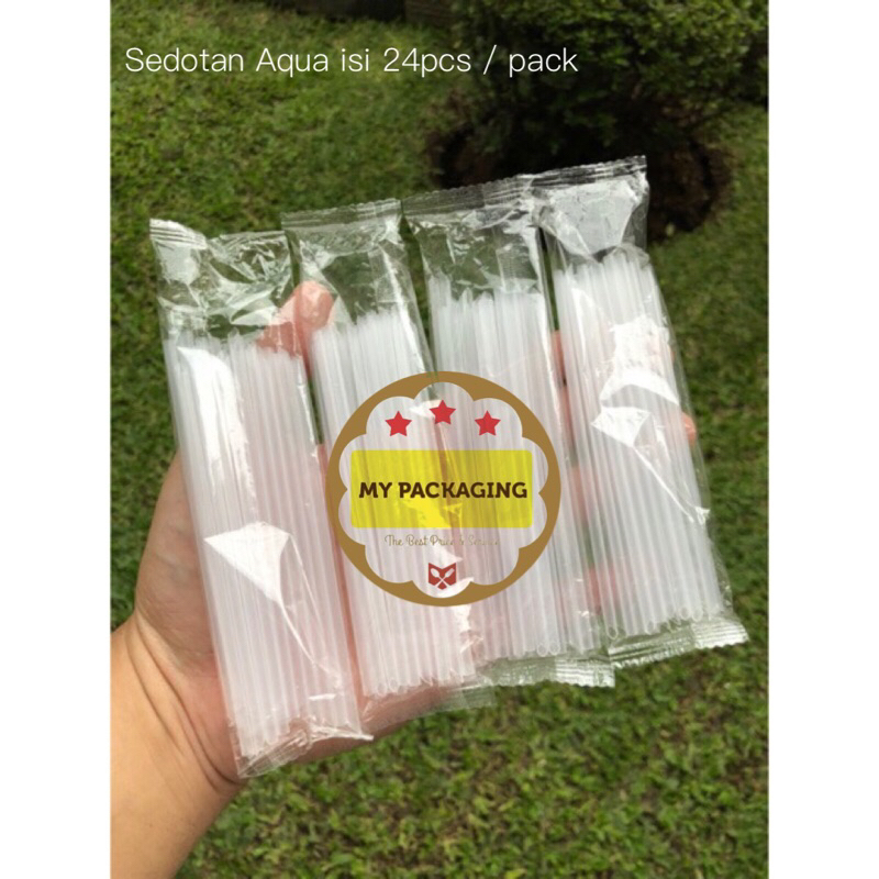Jual Sedotan Aqua Gelas Straw Cup Mineral Straw Pack Amdk 24pcs Shopee Indonesia