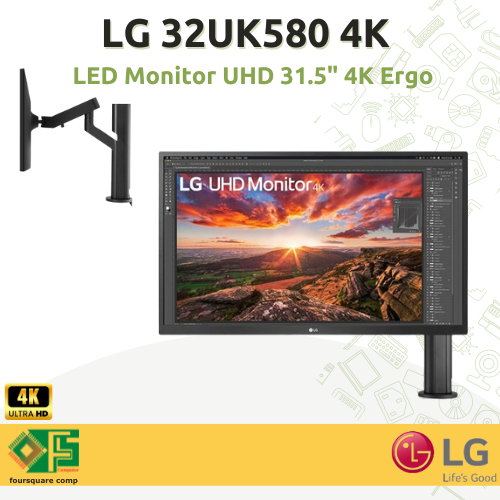 Jual LED LG UHD 32UK580 Monitor 32 Inch 4K HDR Ergo Pivot Resmi ...