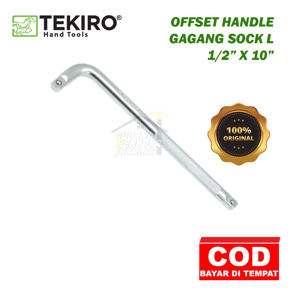 Jual TEKIRO 1/2 INCH OFFSET HANDLE 10 INCH / GAGANG SOK L SOCK 1/2"X10 ...