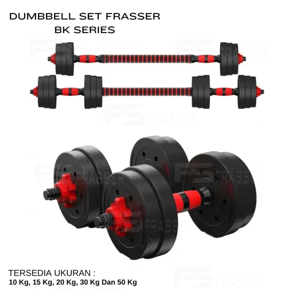 Jual Frasser Dumbbell Set Peralatan Fitness 40 Kg Bisa Disambung Tiang Angkat Fitness Dumbell ...