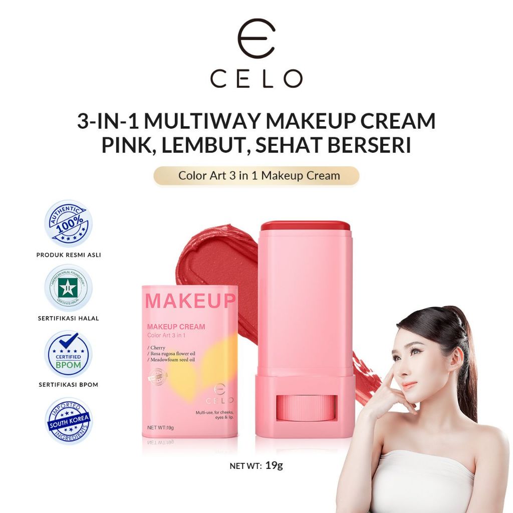 Jual CELO COLOR ART 3 IN 1 MAKEUP CREAM | Shopee Indonesia