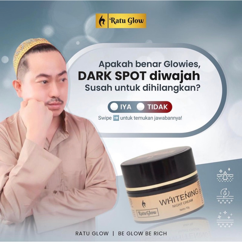 Jual [Ratu Glow] Night Cream Platinum Bright | Shopee Indonesia