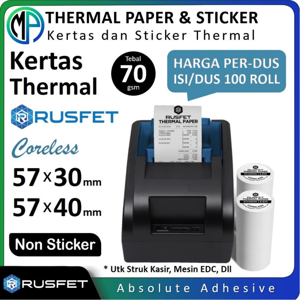Jual Kertas Termal Label / Thermal Paper Printer Struk Kasir Barcode ...