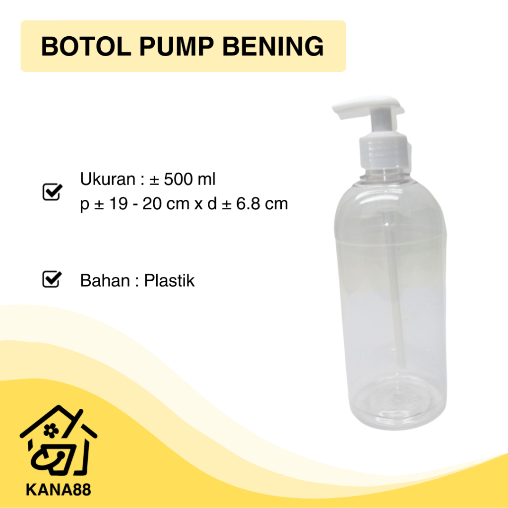 Jual Botol Pump Bening 500 ml Plastik Murah | Shopee Indonesia