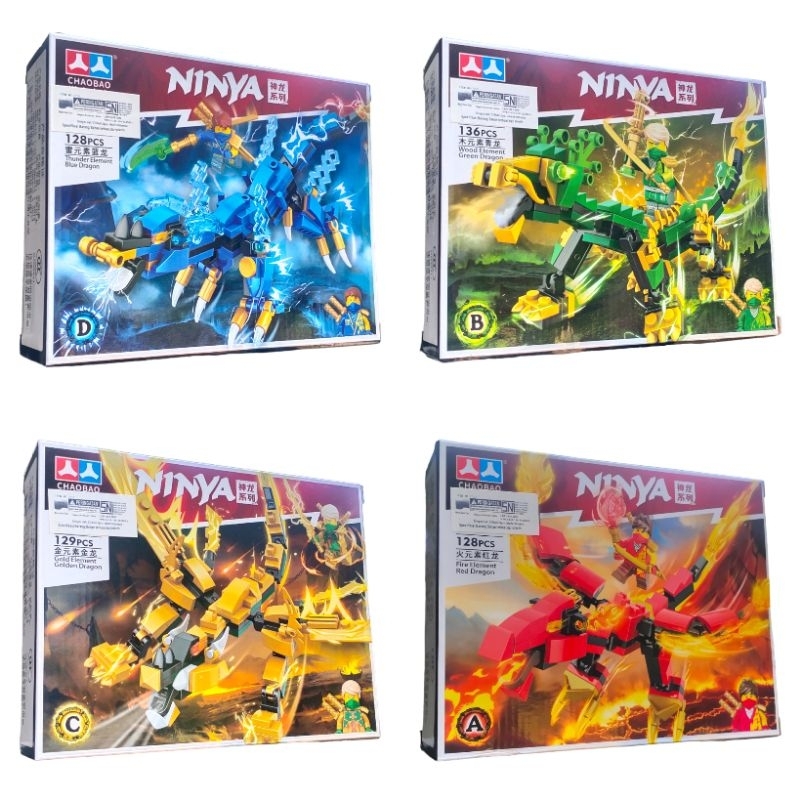 Jual Mainan Anak DIY Bongkar Pasang Ninja Blocks Brick Dragon Ninja ...