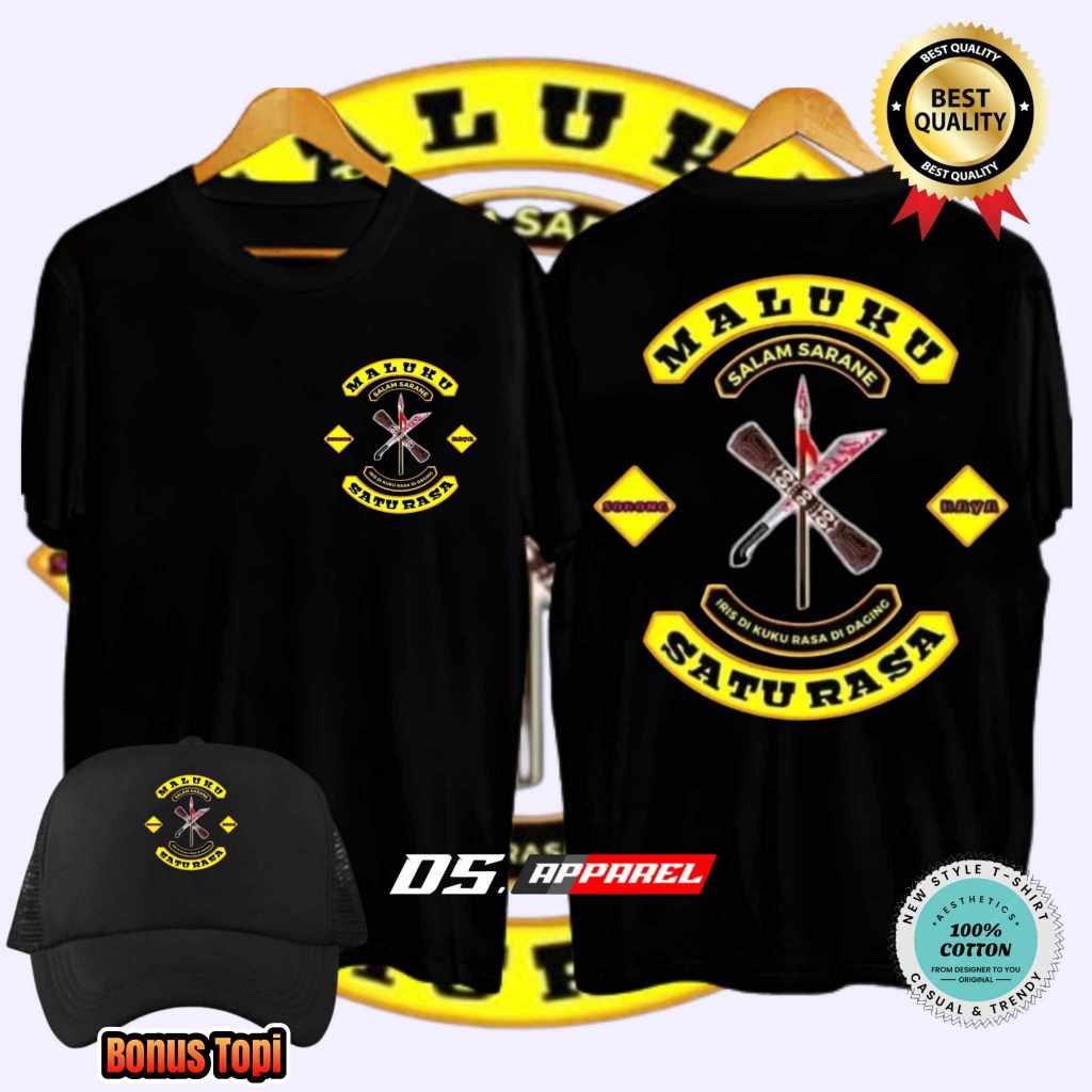 Jual KAOS MALUKU SATU RASA SALAM SARANE SABLON DEPAN BELAKANG LOGO ...