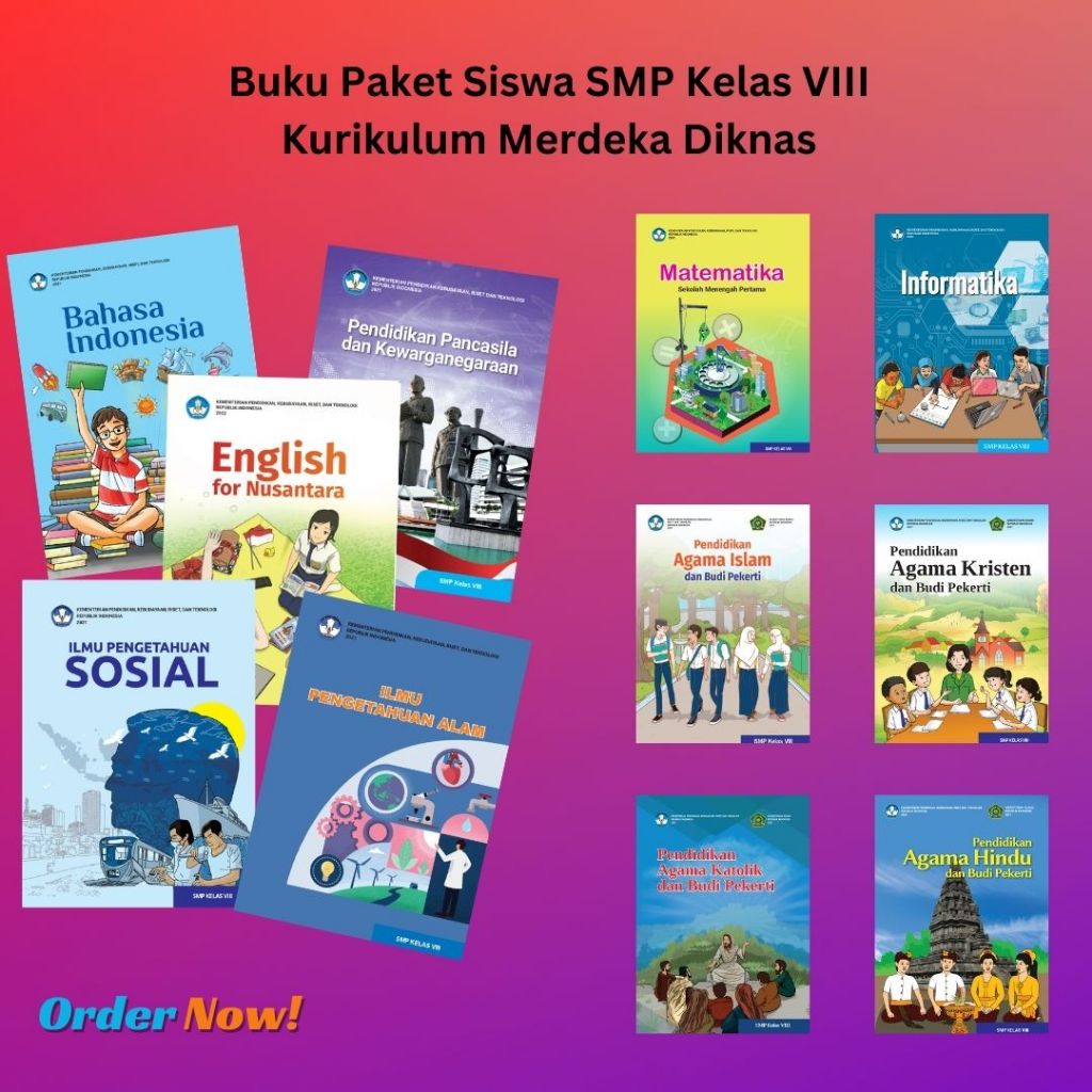 Jual Buku Paket Siswa SMP Kelas 8 Kurikulum Merdeka, Kelas VIII SMP Paket Kurikulum Merdeka ...