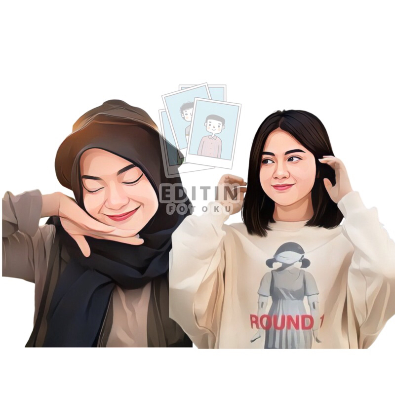 Jual (SOFT FILE) TAMBAH WAJAH KARTUN VECTOR BADAN ASLI | Shopee Indonesia