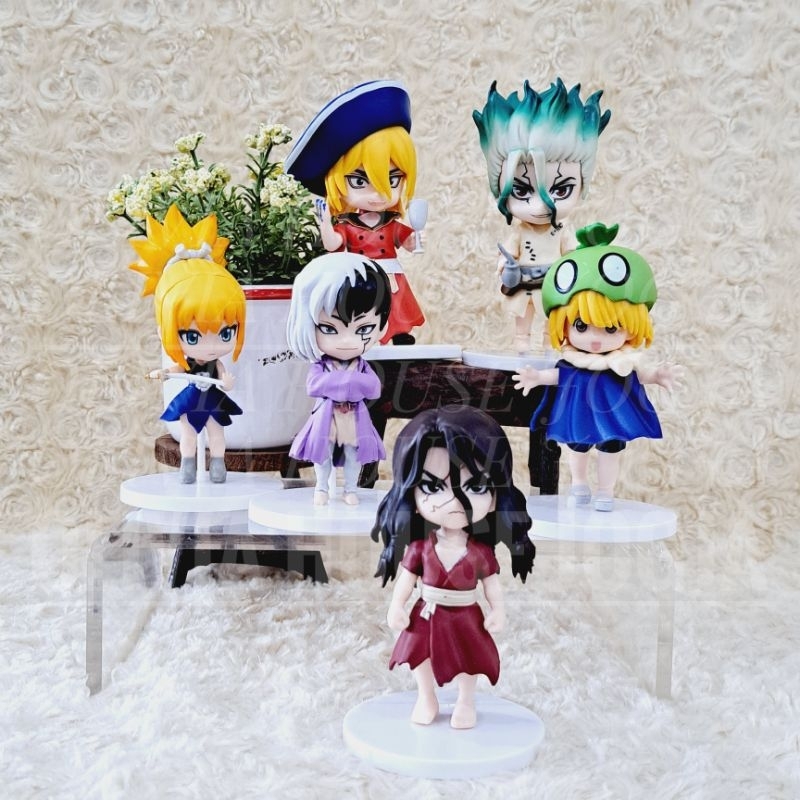 Jual Action Figure Dr. Stone Set 6in1 Alas Putih Anime Dokter Stone ...