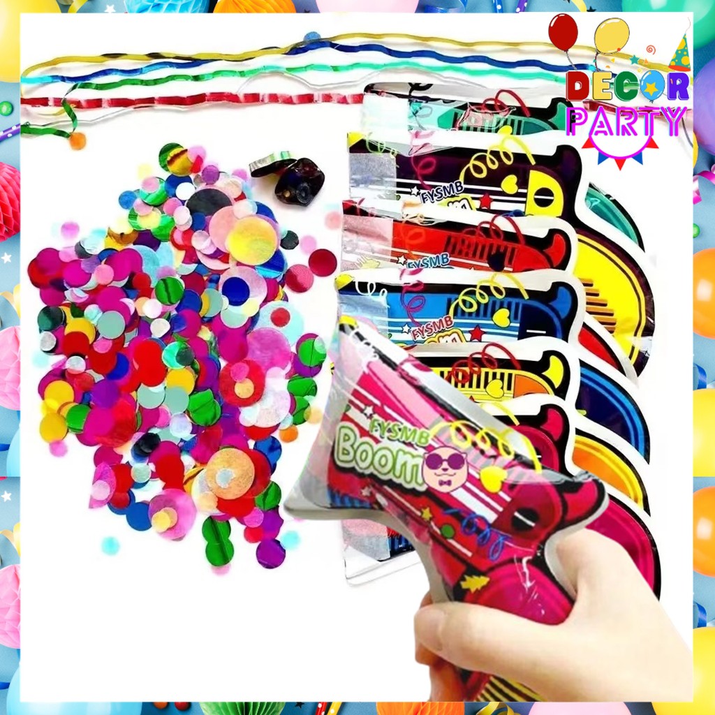 Jual DP Popper Party Pesta Semburan Kertas Warna Warni Inflatable ...