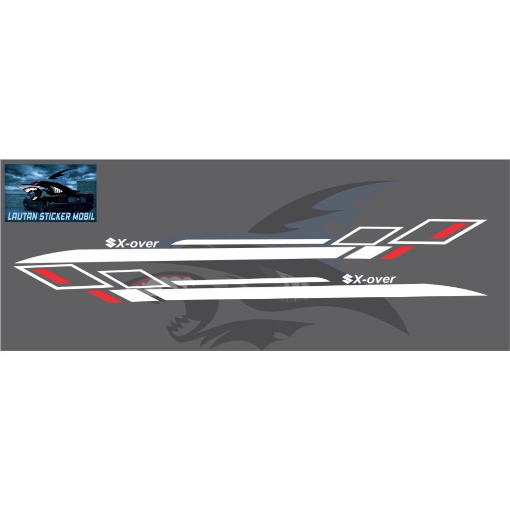 Jual STIKER MOBIL X-OVER CUTTING STICKER LIST MOBIL SUZUKI X-OVER ...