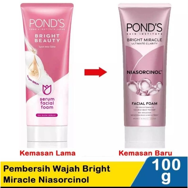 Jual POND'S Bright Miracle Ultimate Clarity Facial Foam 100gr sabun cucu muka | Shopee Indonesia