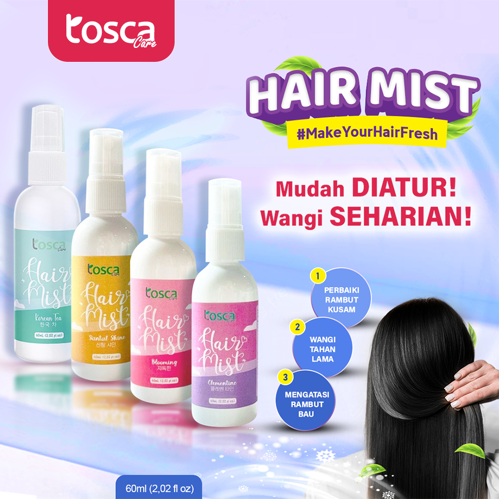 Jual TOSCA Hair Mist Parfum Rambut Spray Membuat Rambut Mudah Diatur ...