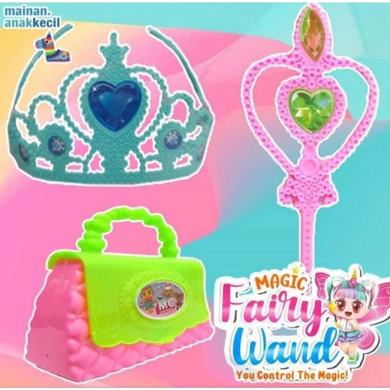 Jual MAINAN MAGIC WAND / TONGKAT PERI / MAHKOTA / TAS | Shopee Indonesia