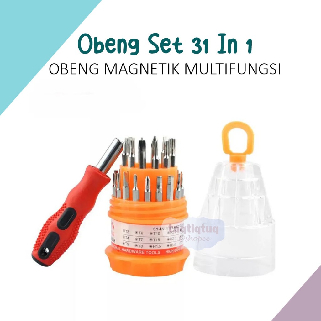 Jual TQ Obeng Set Multifungsi Obeng Magnetic 31 in 1 Model Telur ...