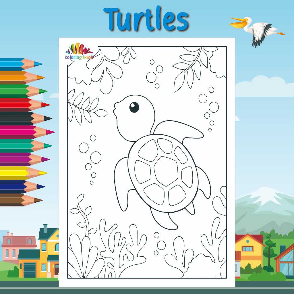 Jual KERTAS MEWARNAI / COLORING / KERTAS GAMBAR / TURTLES / KERTAS ...