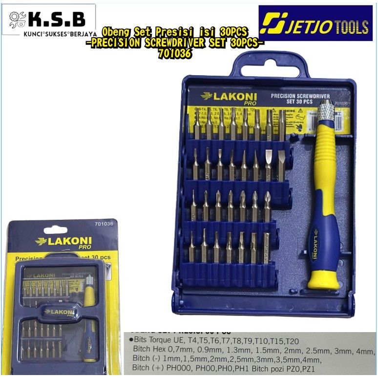 Jual ( 701036 ) Obeng MINI Set Presisi set 30PCS/ Precision screwdriver ...
