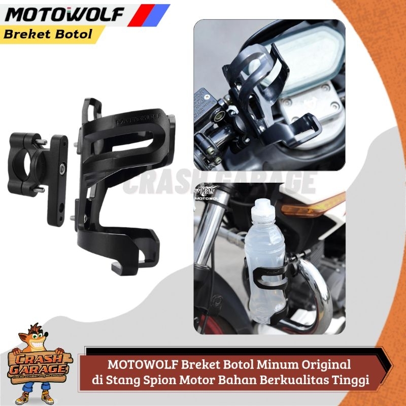Jual MOTOWOLF Bottle Holder Tempat Dudukan Botol Minum Sepeda dan Motor ...