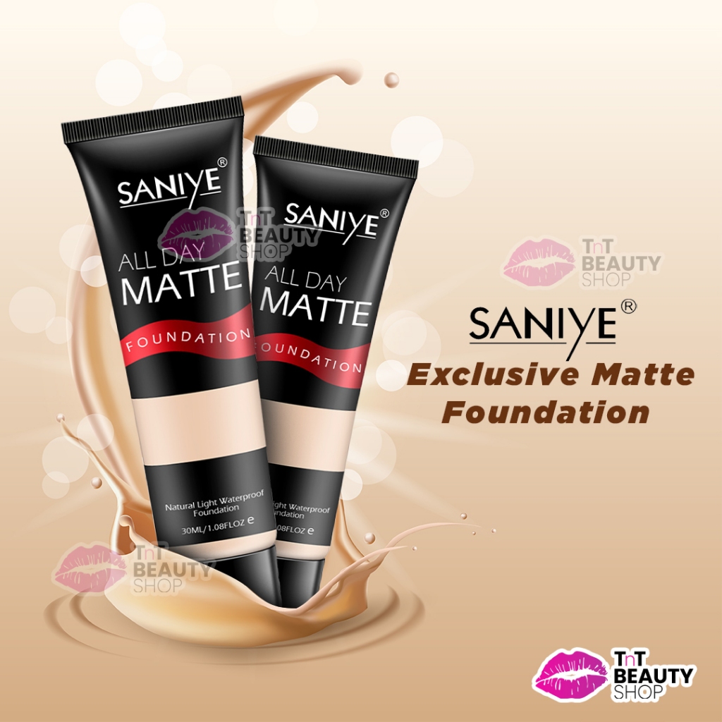 Jual SANIYE EXCLUSIVE Matte Foundation Poreless Foundation Cream ...