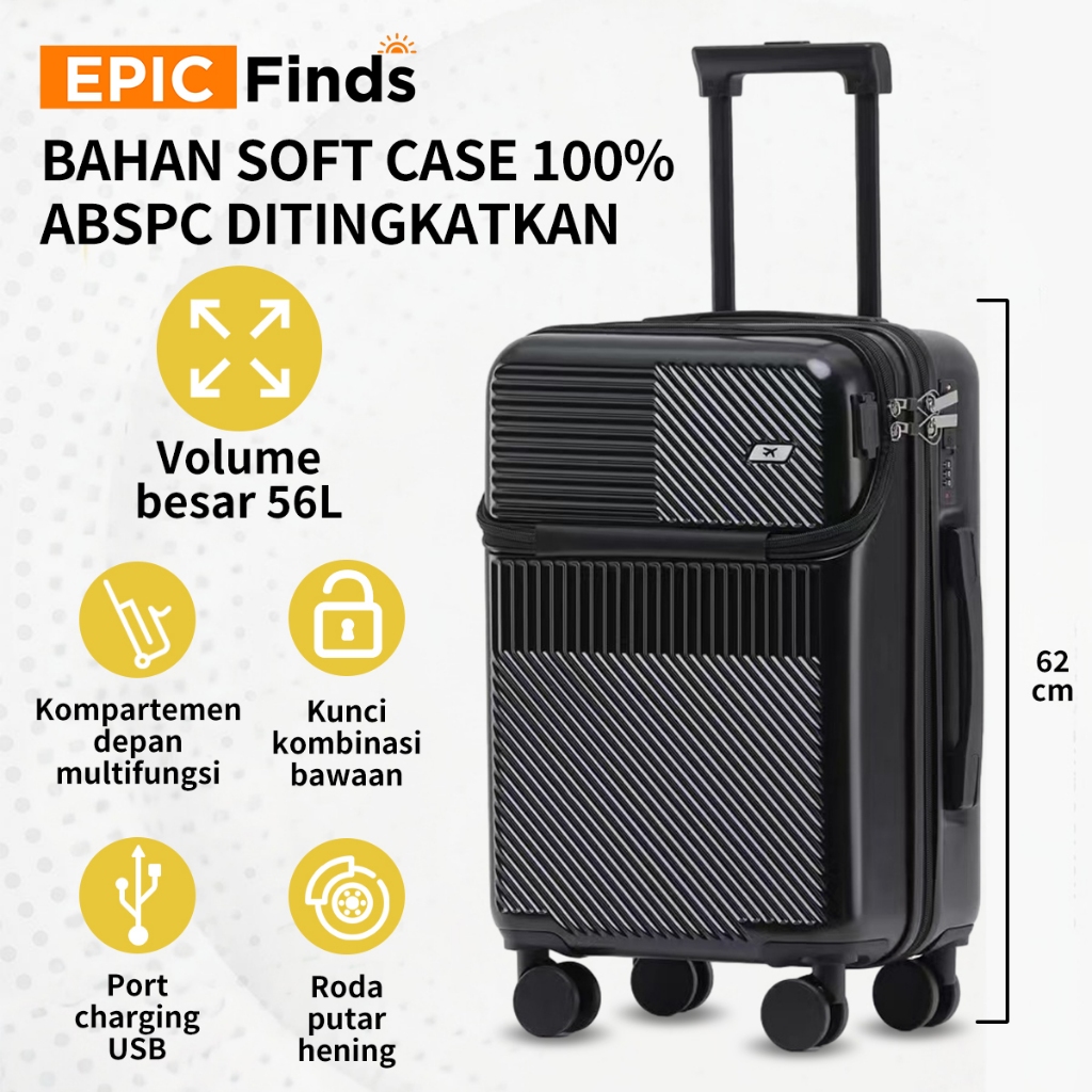 Jual Epic Finds Koper Size 20-24 inch USB Charger Koper Cabin Tahan ...