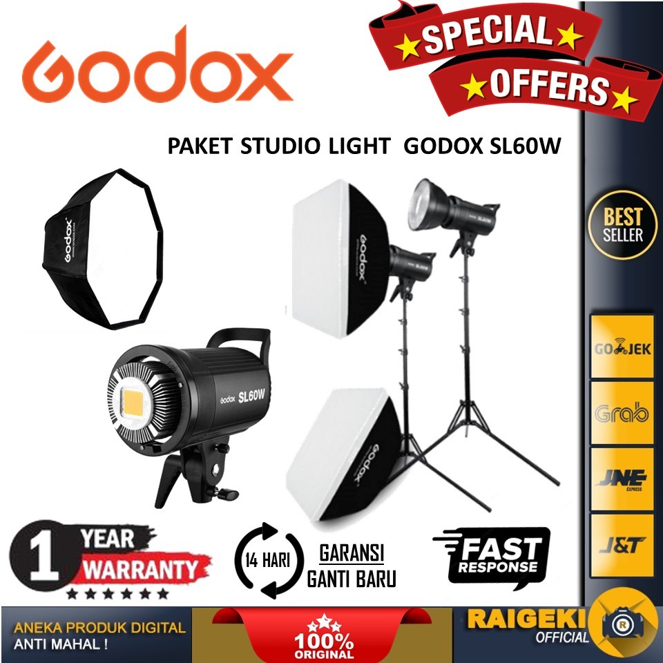 Jual Godox SL60W SL-60W LED Video Light Paket Studio | Shopee Indonesia