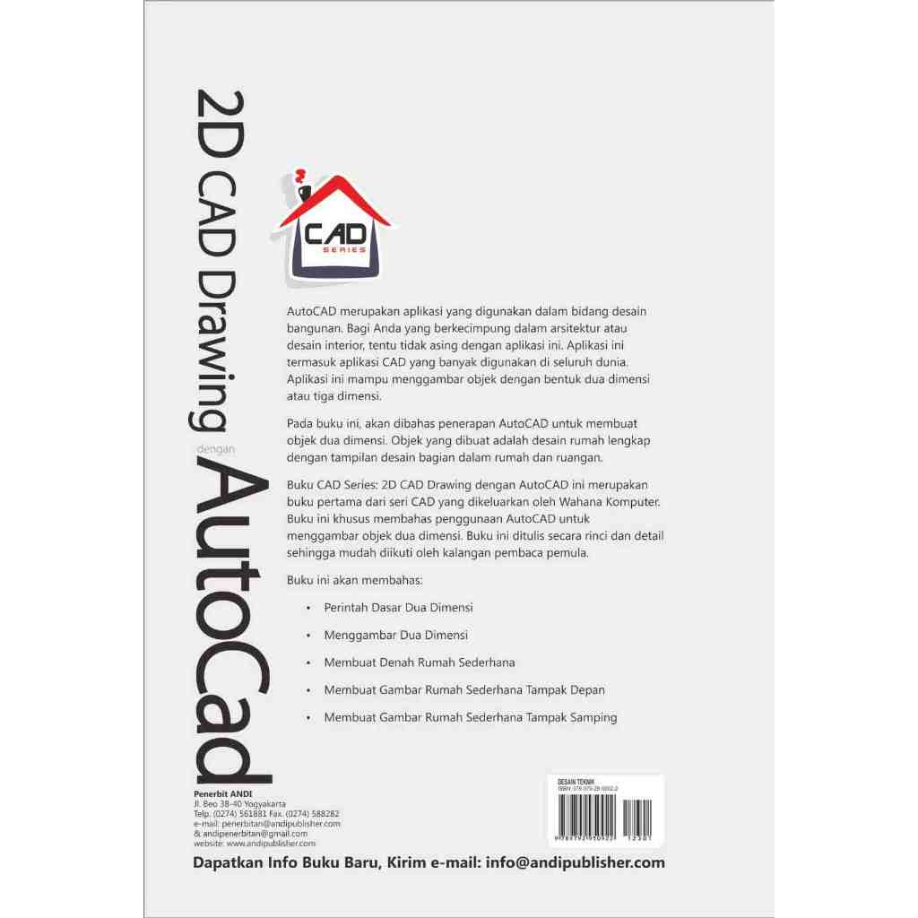 Jual Buku CAD Series: 2D CAD Drawing Dengan AutoCad - Original | Shopee ...