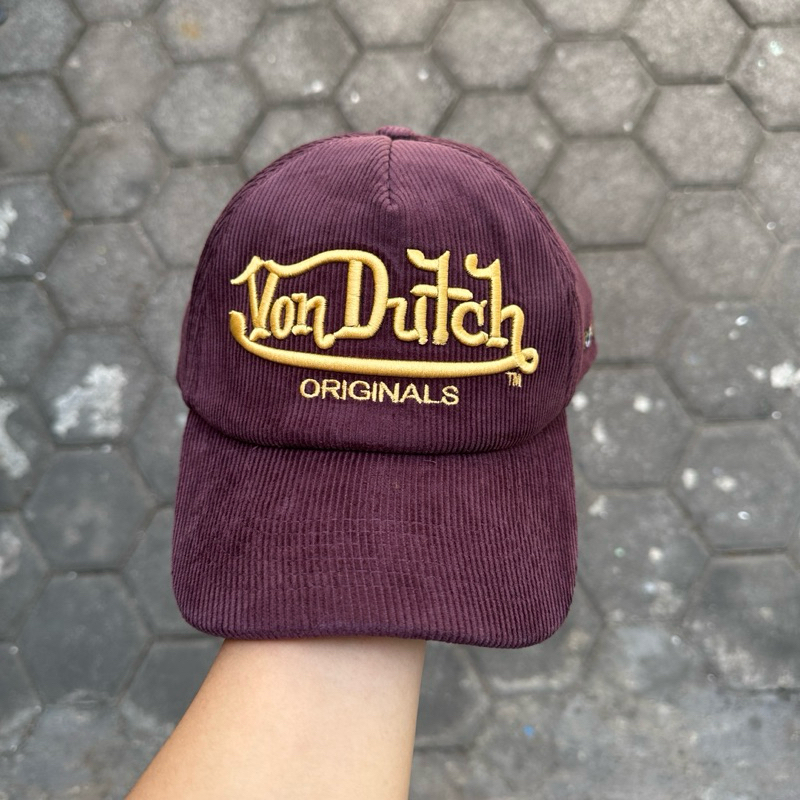 Jual VONDUTCH topi cap corduray maroon ORIGINAL 100% | Shopee Indonesia