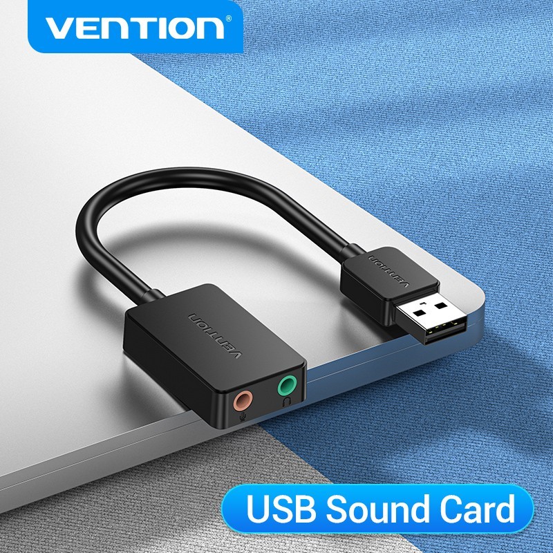 Jual Vention USB Sound Card External Adapter with Cable Windows Mac ...