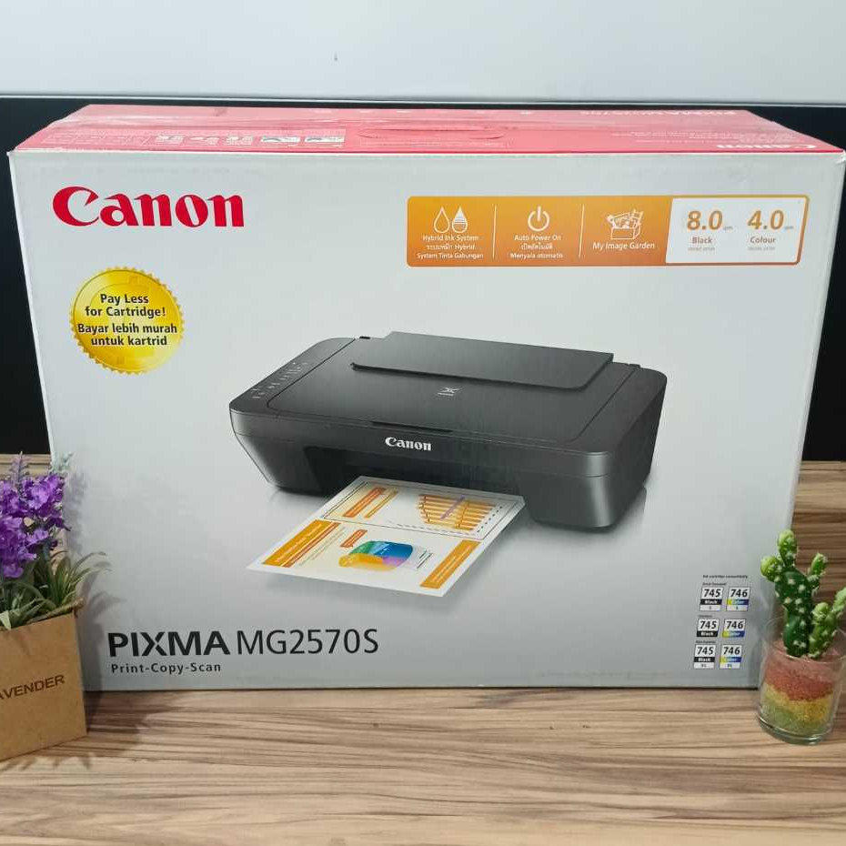 Jual PRINTER CANON MG 2570 MG2570S PRINT COPY SCAN LENGKAP CATRIDGE ...