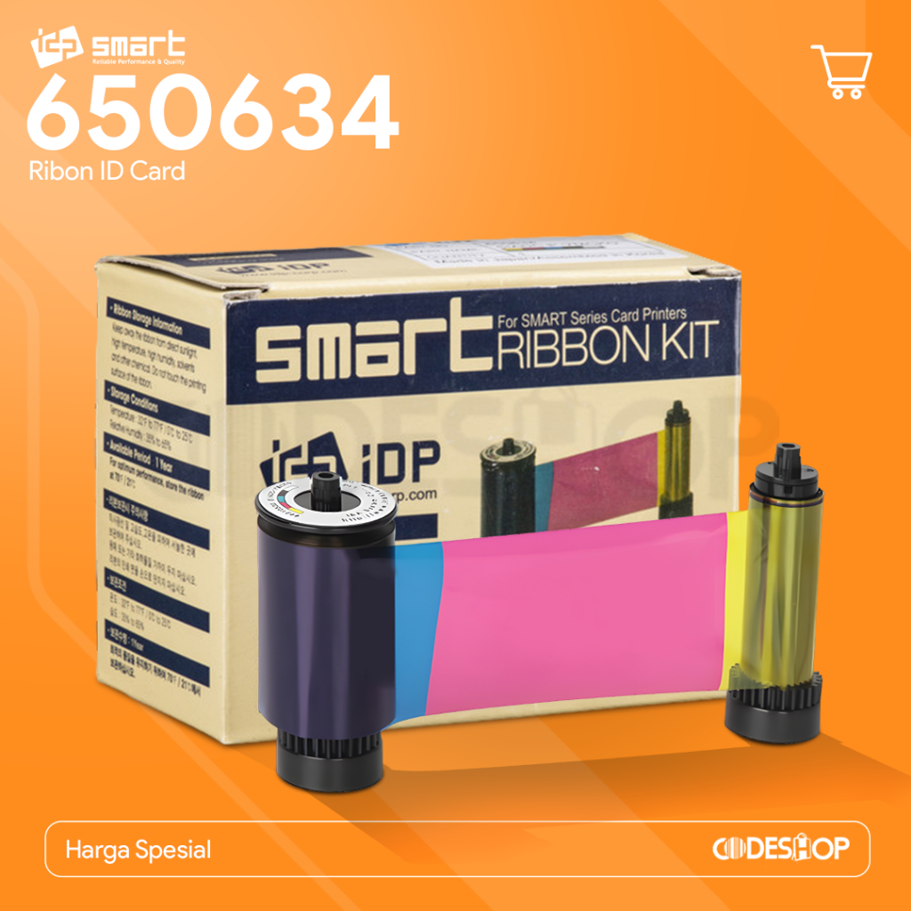 Jual RIBBON IDP SMART SERI 50S SMART-30S YMCKO ORIGINAL TINTA PN 650634 ...