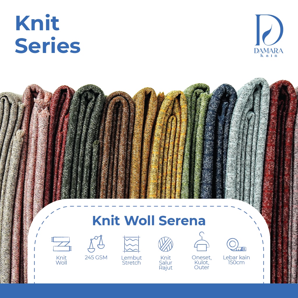 Jual Bahan Kain Knit Woll New Serena | Shopee Indonesia