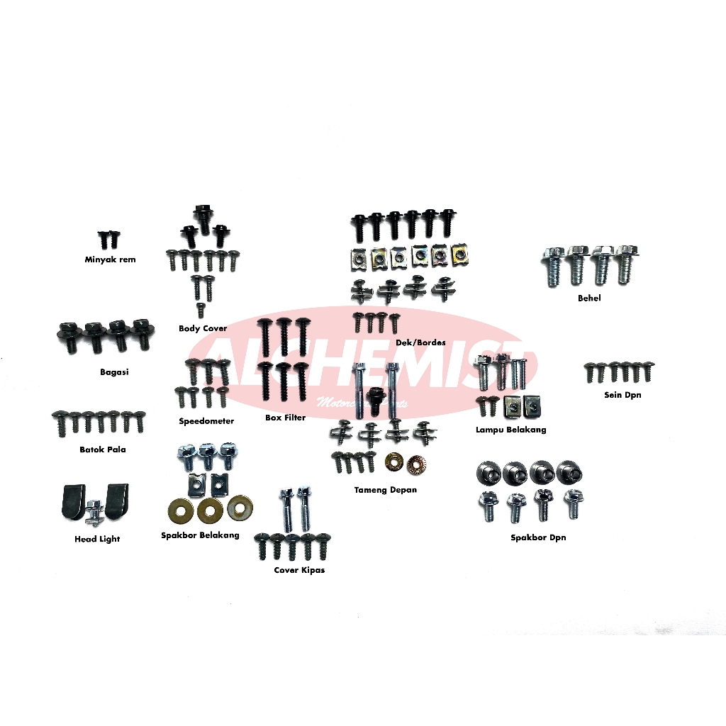 Jual COD Baut Beat Karbu Full Set / Baud Honda Beat Karbu Full Body / Baut Baud Beat Karbu ...