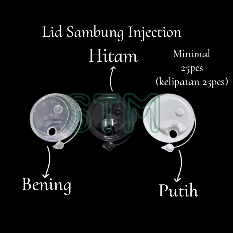 Jual lid connected Thinwall cup injection/tutup sambung Bening/Hitam ...