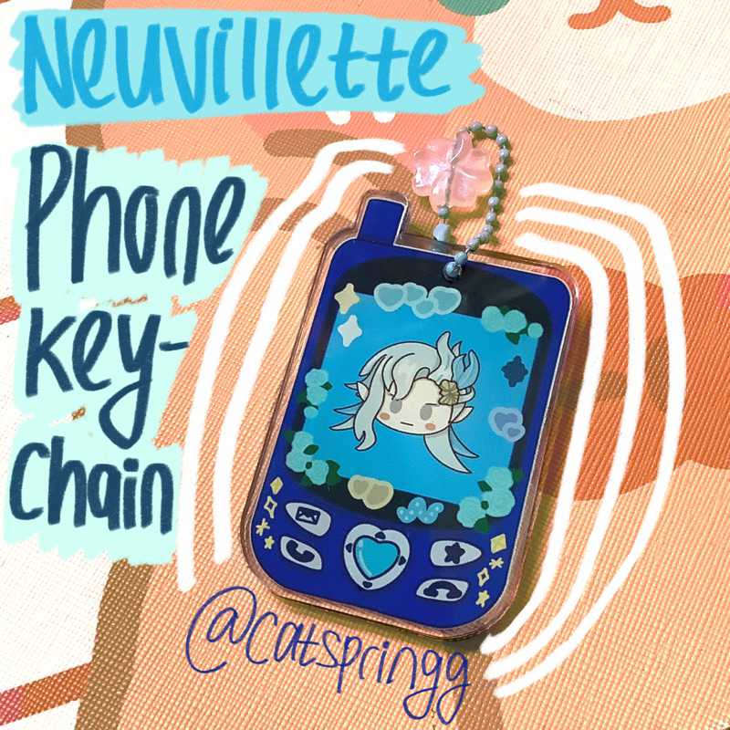 Jual Genshin Impact neuvillette Phone Acrylic Keychain by Catspringg ...