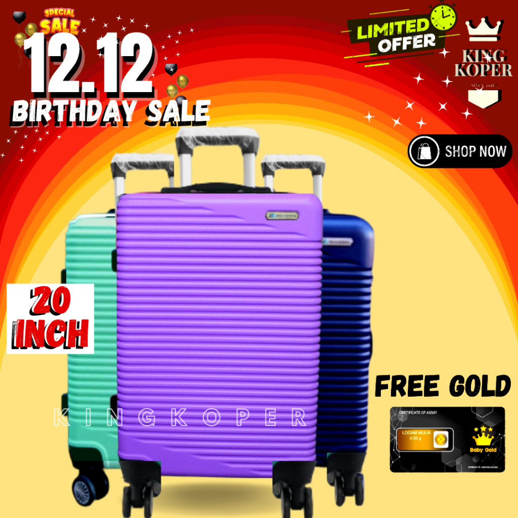 Jual Koper 20 inch Polo Cavallo 6120 cabin size - koper fiber - koper ...