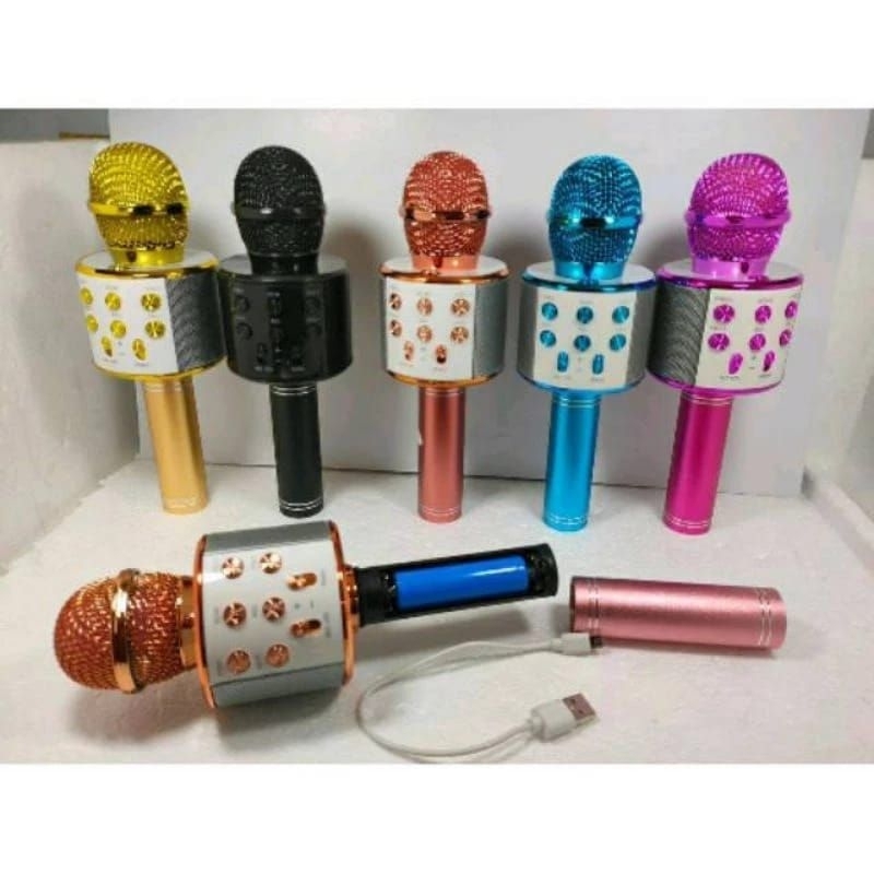 Jual MICROPHONE MIC KARAOKE WS-858 / MIC BLUETOOTH WS 858 + PACK | Shopee Indonesia