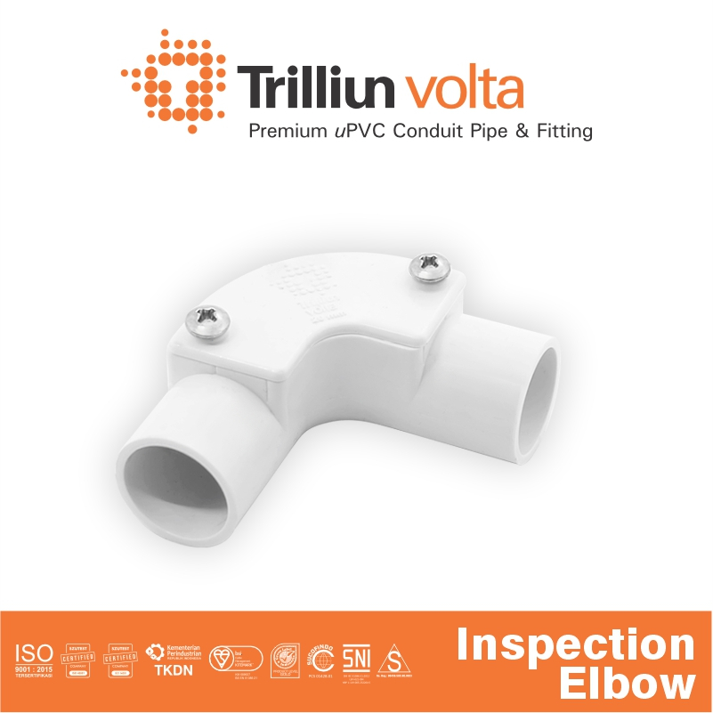 Jual Fitting Pipa uPVC Conduit Trilliunvolta Inspection Elbow | Shopee ...