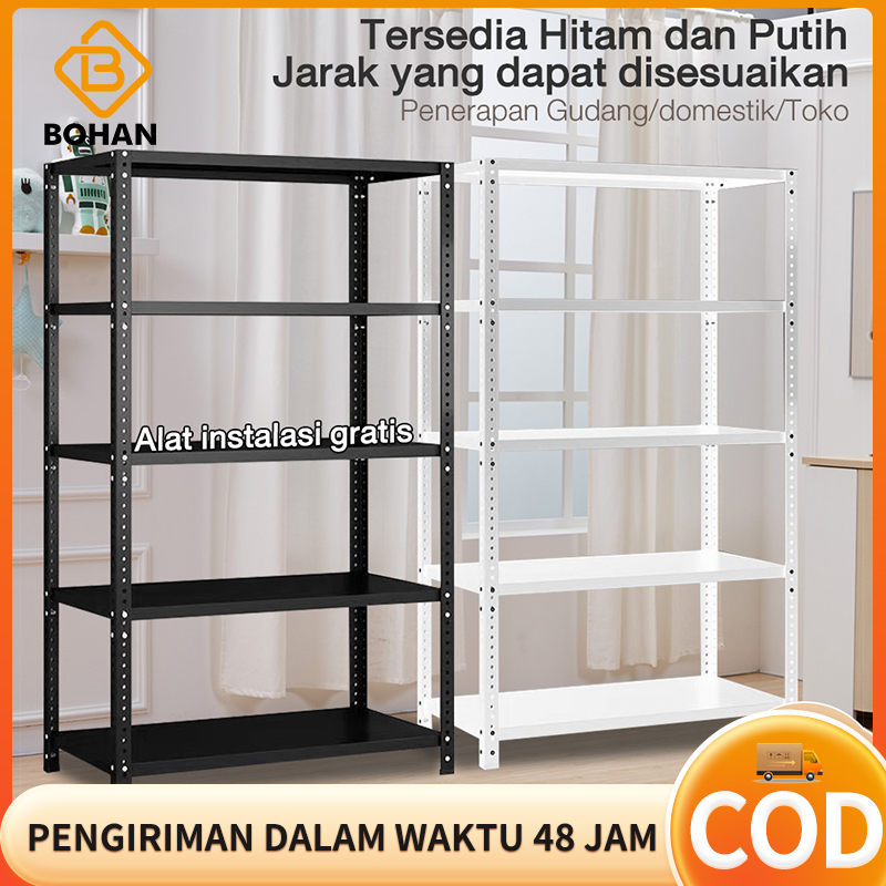 Jual Rak Besi Susun 90*40*180CM Rak besi siku lubang Rak Besi Siku 5 ...