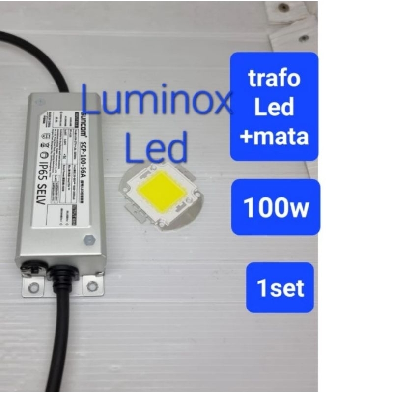 Jual mata led cob 100w + trafo 100watt driver led 100 watt 1set ...
