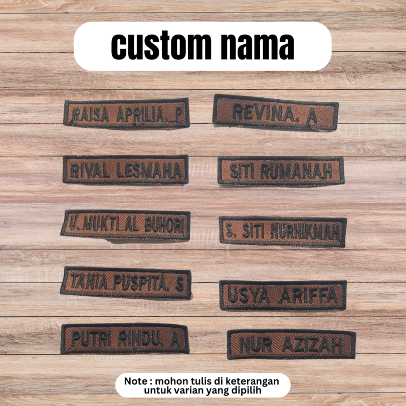 Jual Bordir Nametag Seragam Pramuka Siswa SD SMP SMA satuan | Shopee ...