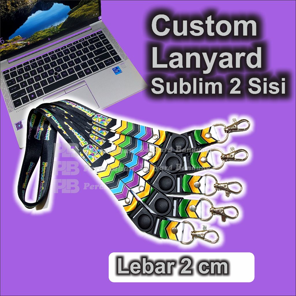 Jual CETAK TALI LANYARD PRINTING SUBLIM 2 MUKA 2 CM MIN CETAK 10pcs ...