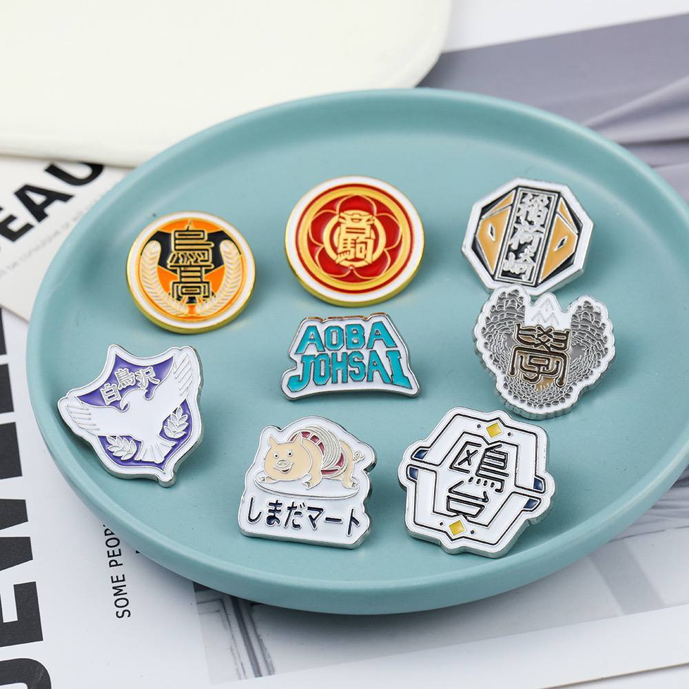 Jual Pin Bross Anime Haikyuu Shiratorozawa Academy Brooch Aoba Johsai ...