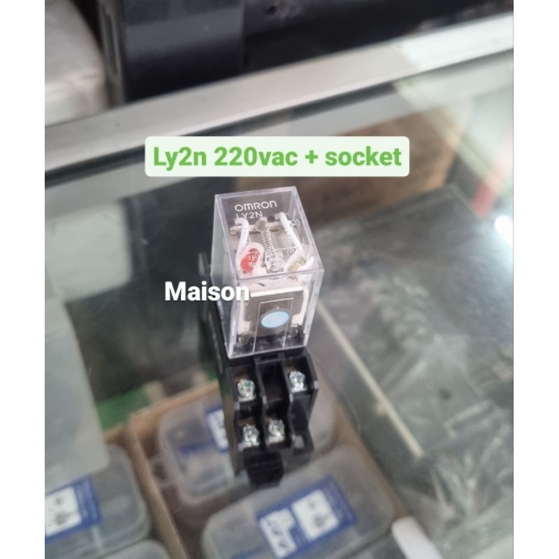 Jual Omrn relay LY2N 220vac + socket / relay 8 pin ly2n 220v | Shopee ...