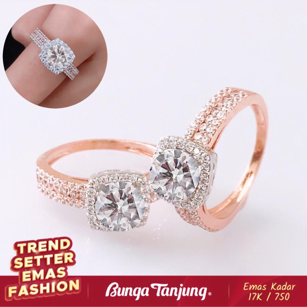 Jual CINCIN SOLITAIRE S - EMAS 17K - BUNGA TANJUNG GOLD | Shopee Indonesia